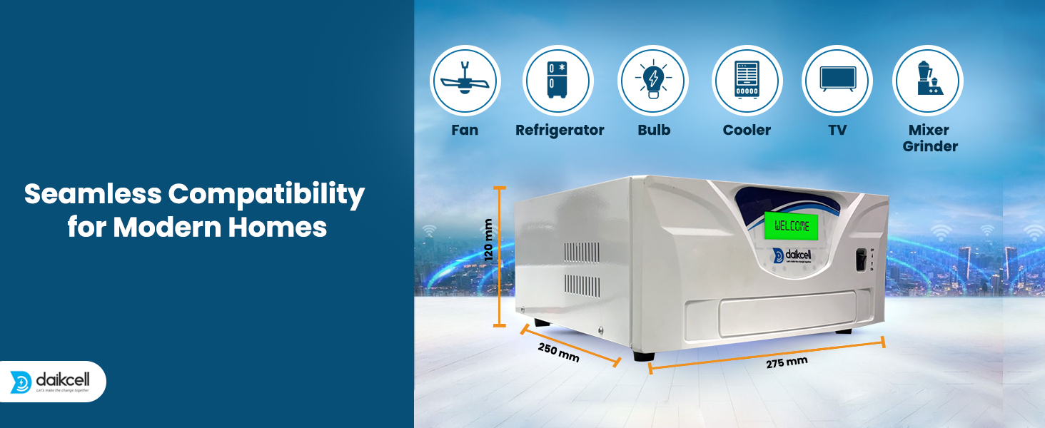 2000VA Pure Sine Wave Double Battery Inverter for Home, Office & Shops ...